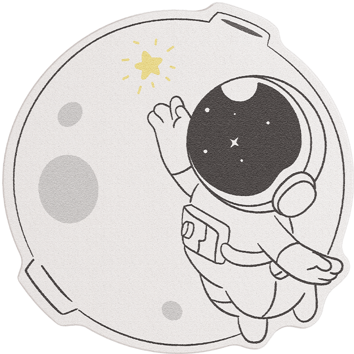 Space Astronaut Round Rug - kids furniture | kids bed